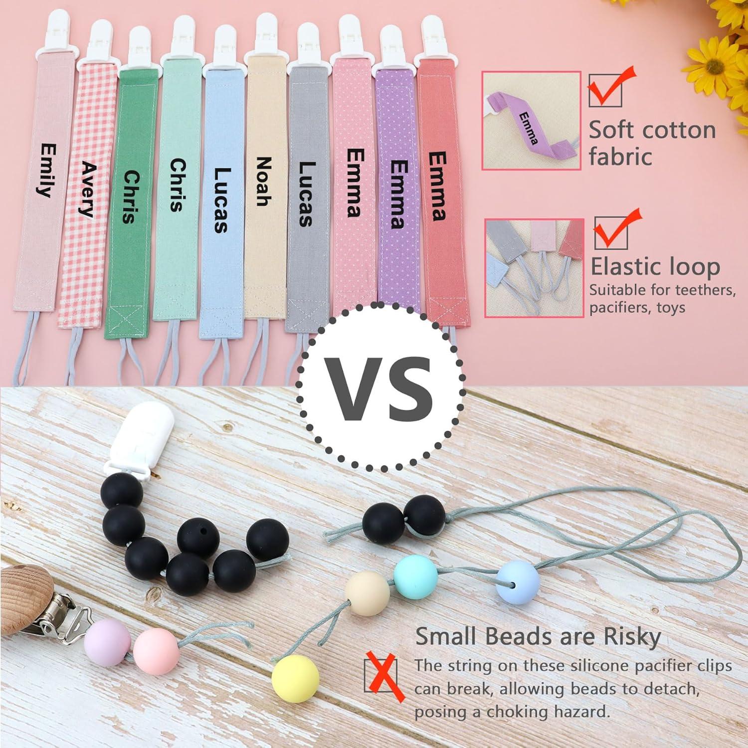 Personalized Pacifier Chain with Names - Ideal Baby Party Accessory ...