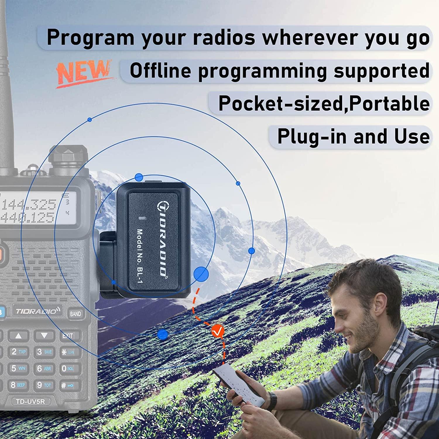 TIDRADIO Ham Radio Wireless Programmer Adapter for Baofeng UV-5R - APP ...