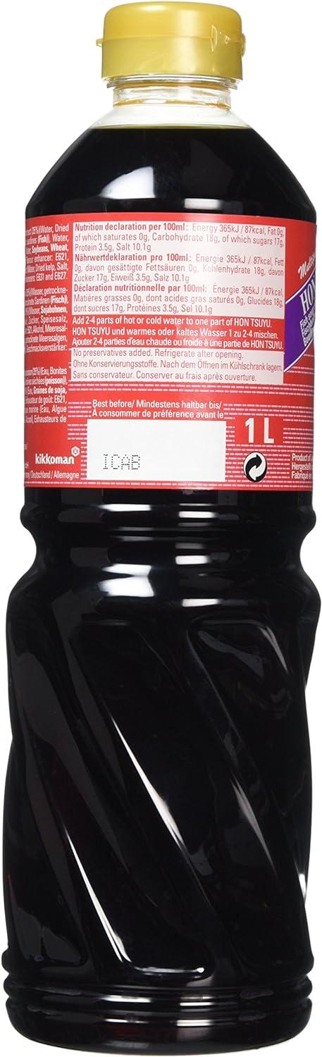 Kikkoman Hon Tsuyu 1000ml: Authentic Japanese Soy Sauce and Seasoning ...