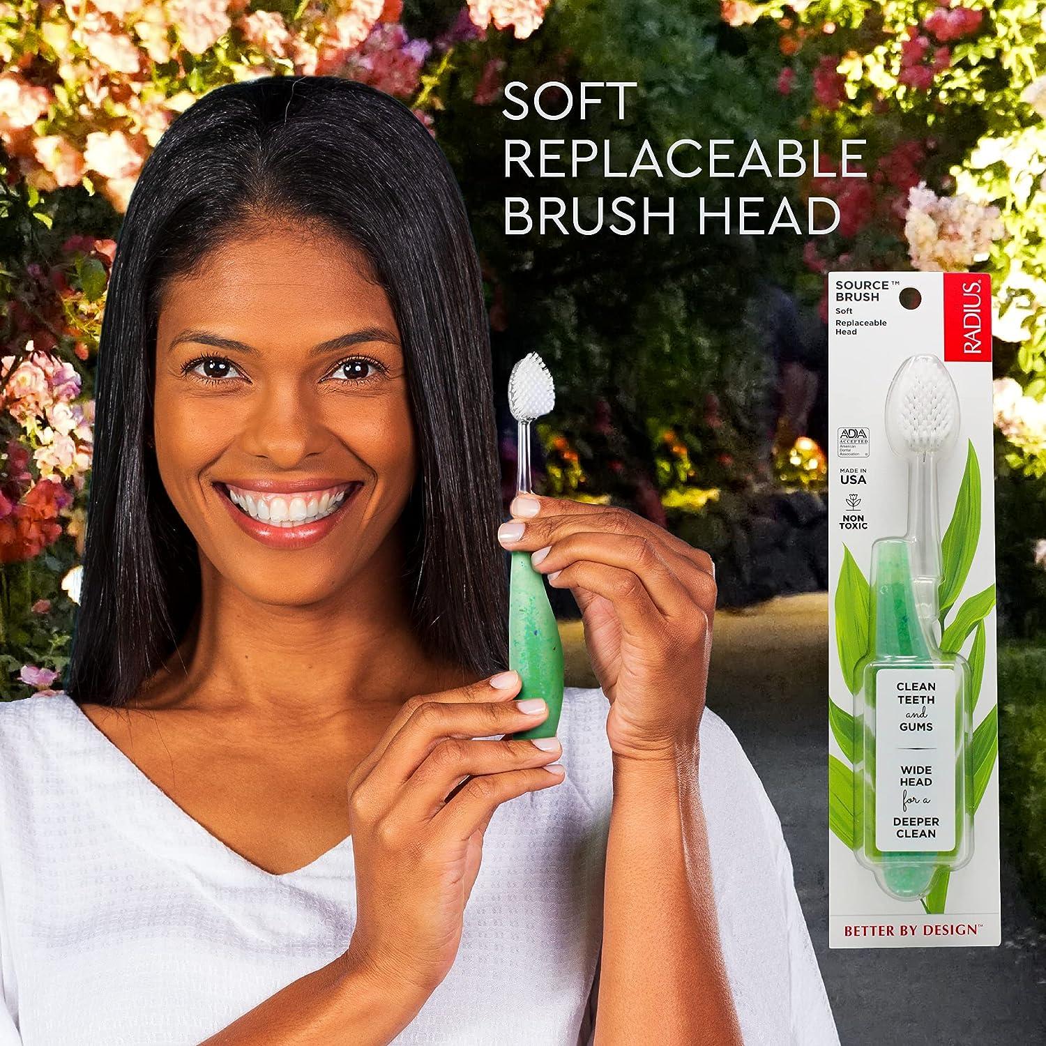 RADIUS Toothbrush Source Floss BPA Free & ADA Accepted Improve Gum ...