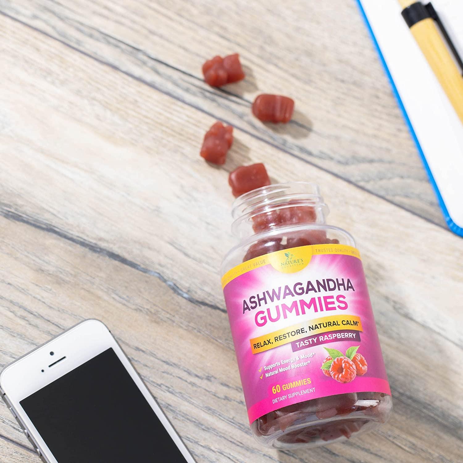 Organic Ashwagandha Gummies for Relaxation & Stress Relief - Vegan ...