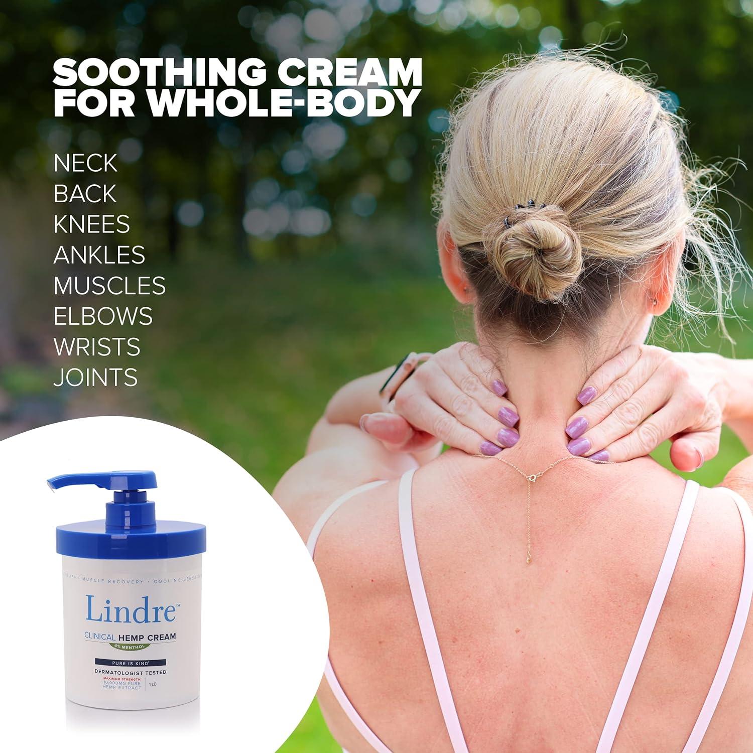 Lindre Maximum Strength Hemp Cream 1.7oz - Relief for Back, Knees ...