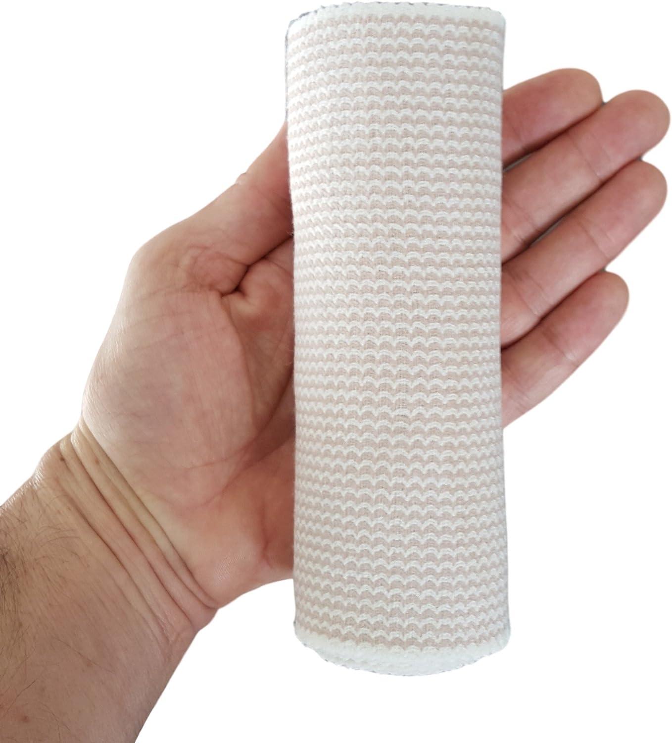 HGP Elastic Bandage Wrap 4 Pack - Extra Wide 6 X 15' Compression Wrap ...