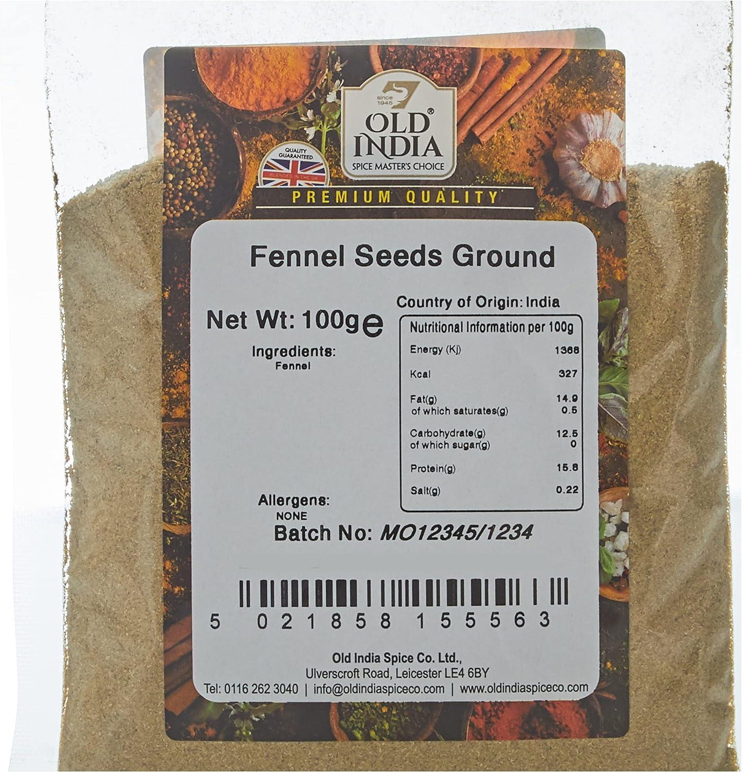 Old India Fennel Seeds Ground 100g - Authentic Flavors, Pack of 1 | Buy ...