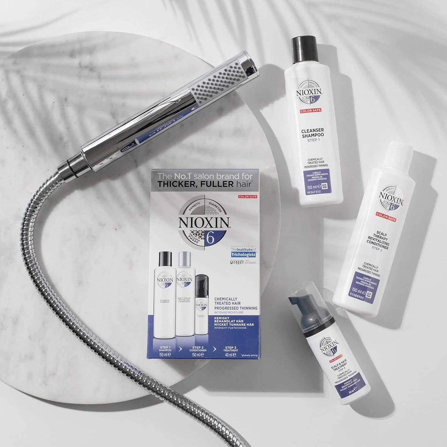 Nioxin System 6 Trial Kit for Chemically Treated Hair with Thinning ...