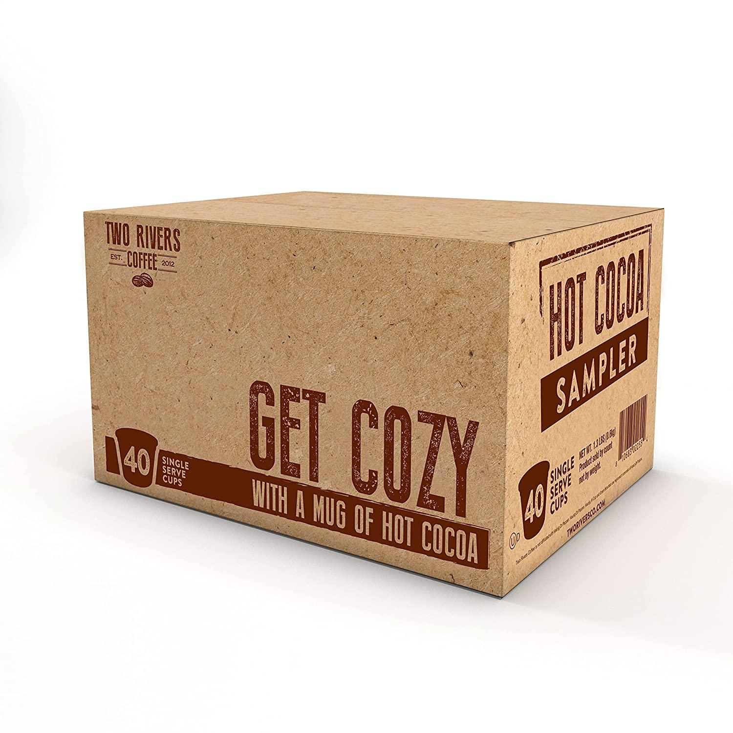 Two Rivers Chocolate Hot Cocoa Pods Variety Sampler Pack - 40 Count K ...