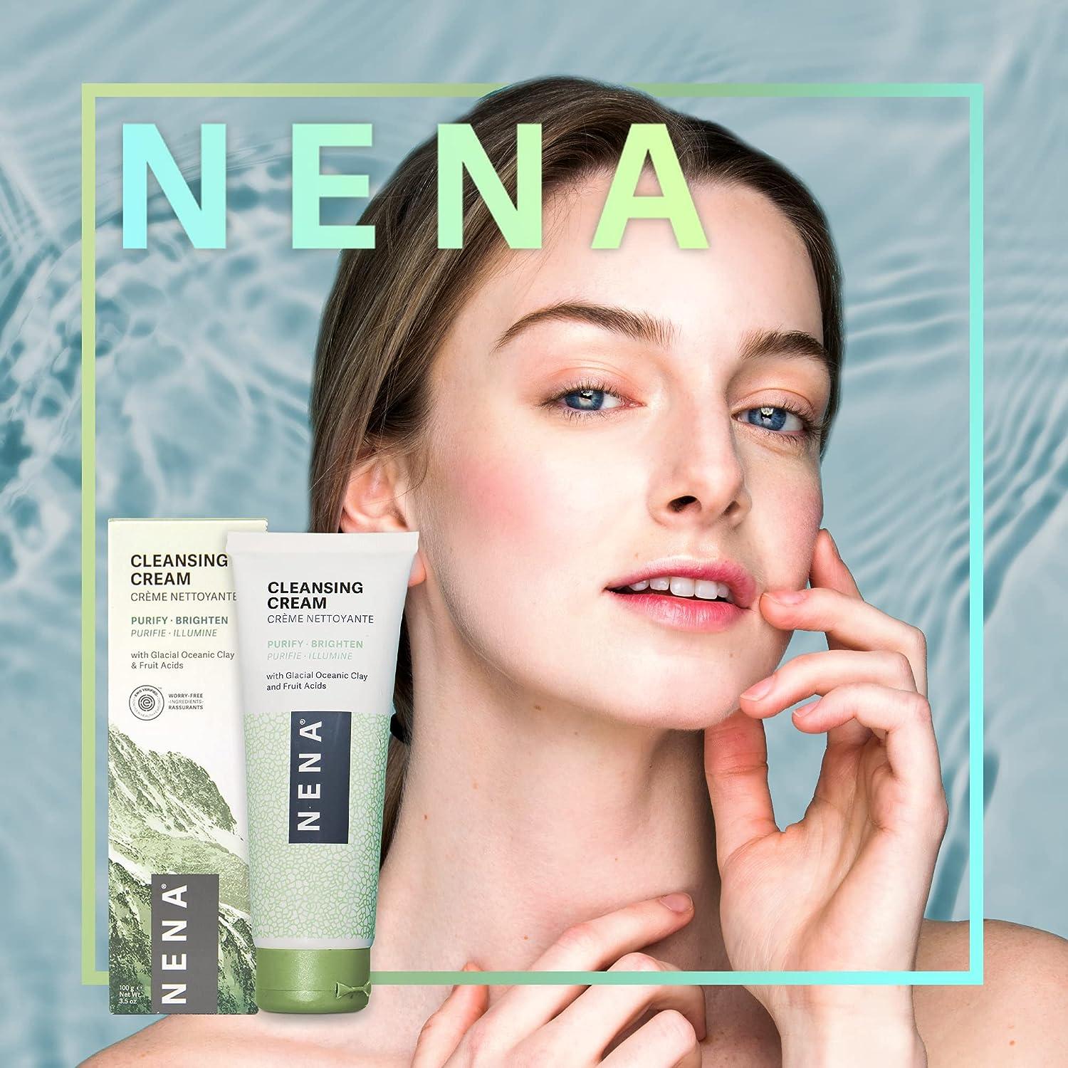 NENA Natural Face Wash for Dry Skin - Gentle Exfoliating Cleanser with ...