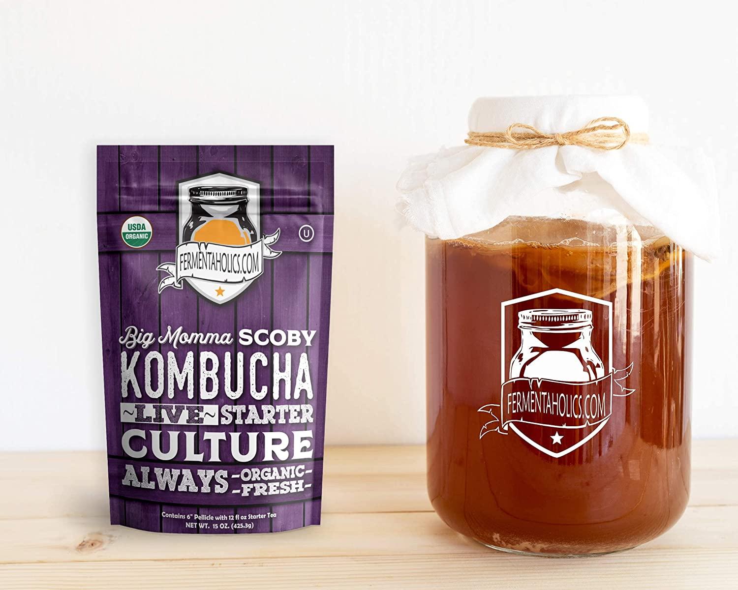 Fermentaholics BIG MOMMA Kombucha SCOBY With Twelve Ounces of Starter ...