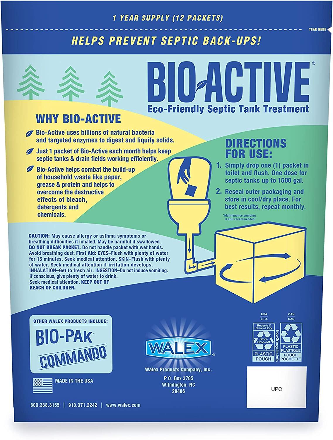 Walex Bio-Active BIOSP1 Septic Treatment - 1-Year Supply, 12 Treatments | Buy Now with Express ...