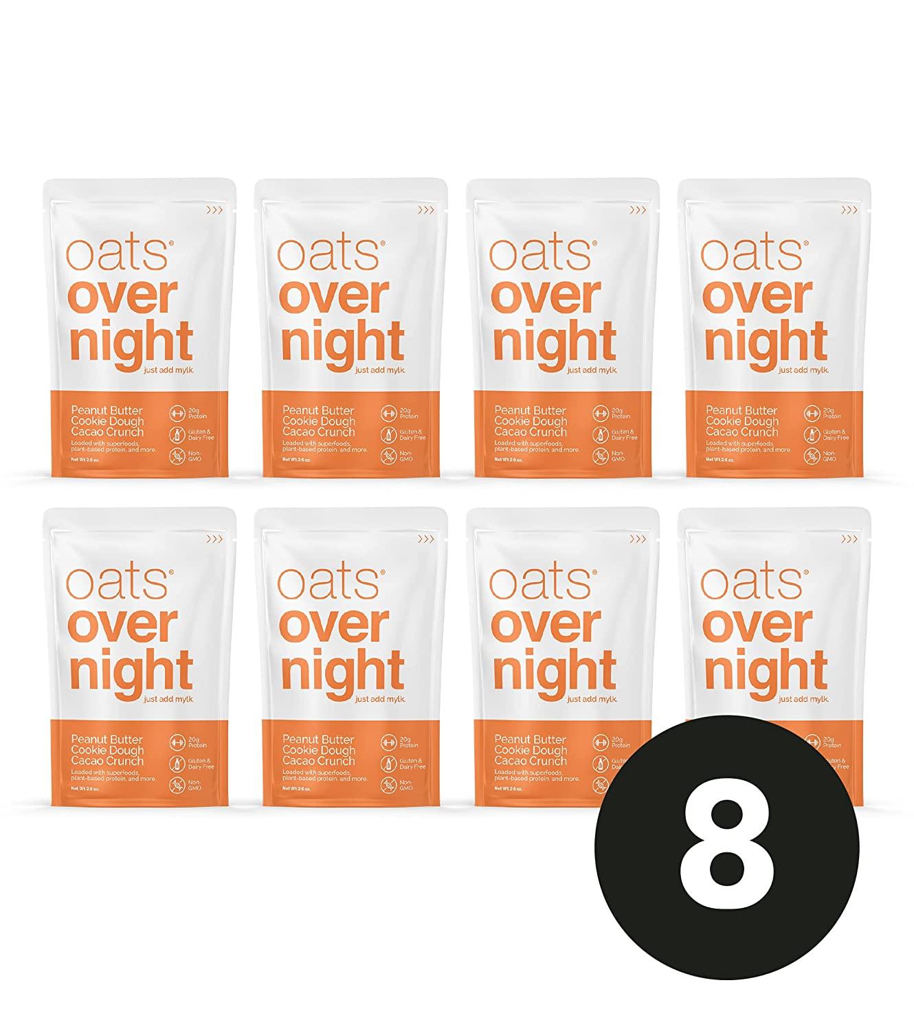Oats Overnight - Peanut Butter Cookie Dough Cacao Crunch - Dairy Free ...