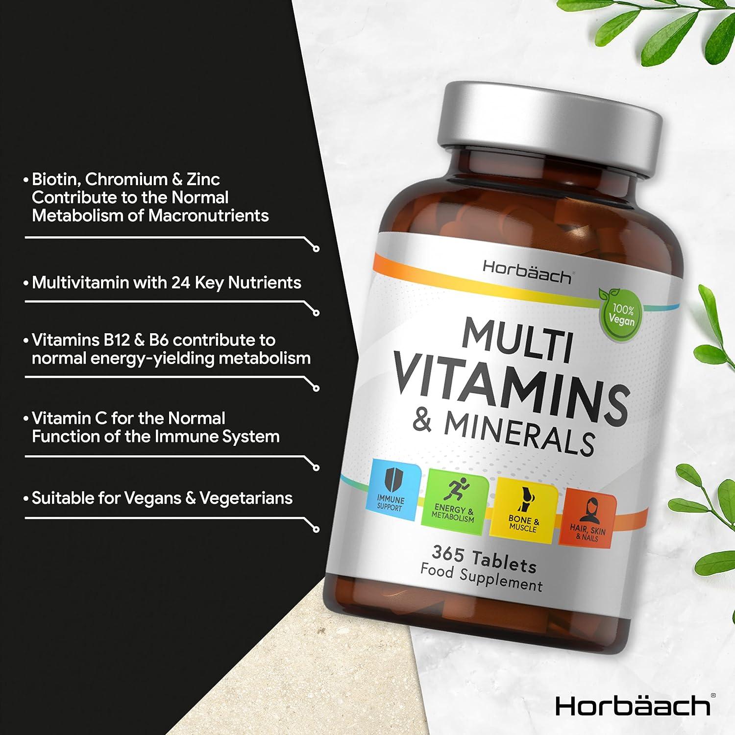 Multivitamin Tablets for Men and Women | 365 Count | with 24 Essential ...