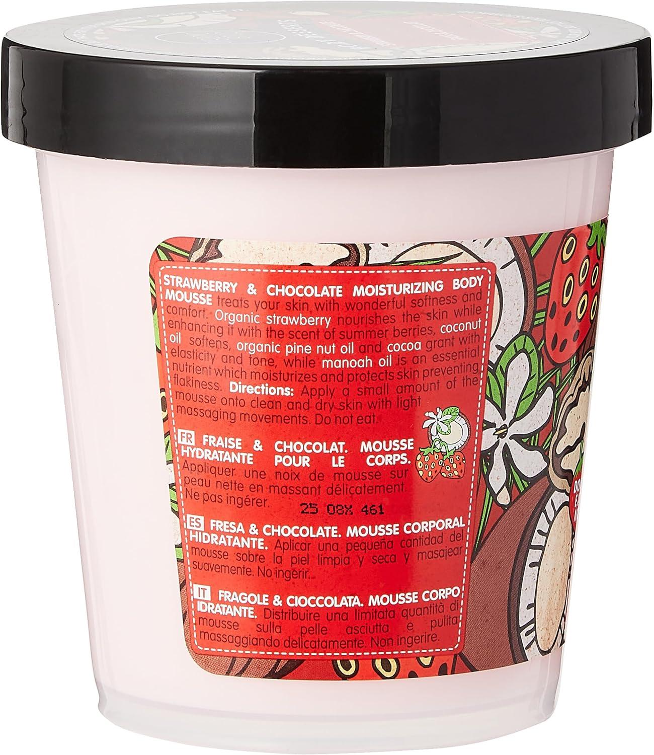 Organic Shop Strawberry & Chocolate Moisturising Body Mousse 450ml ...