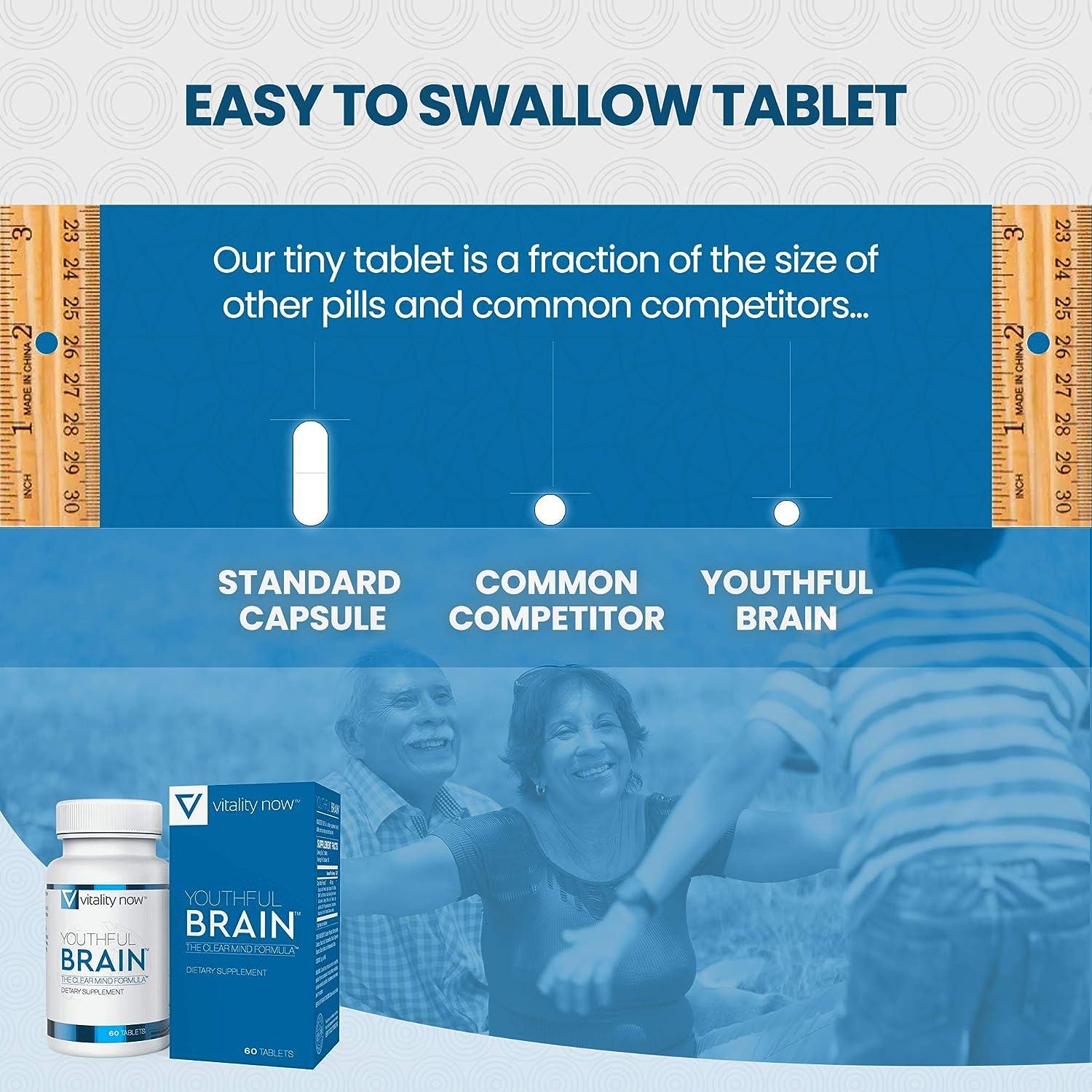 Vitality Now Youthful Brain 4-Bottle Bundle - Memory & Brain Health Support Supplement - Bacopa ...