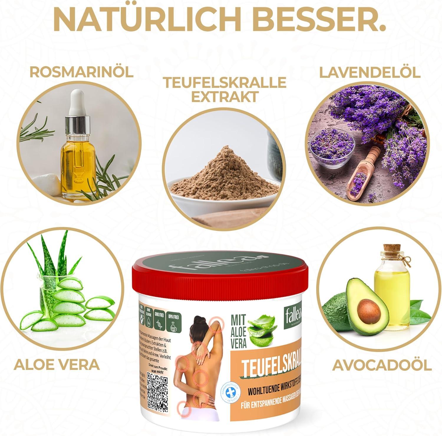 Devil's Claw Balm with Aloe Vera - Unscented Cream for Muscles & Joints ...