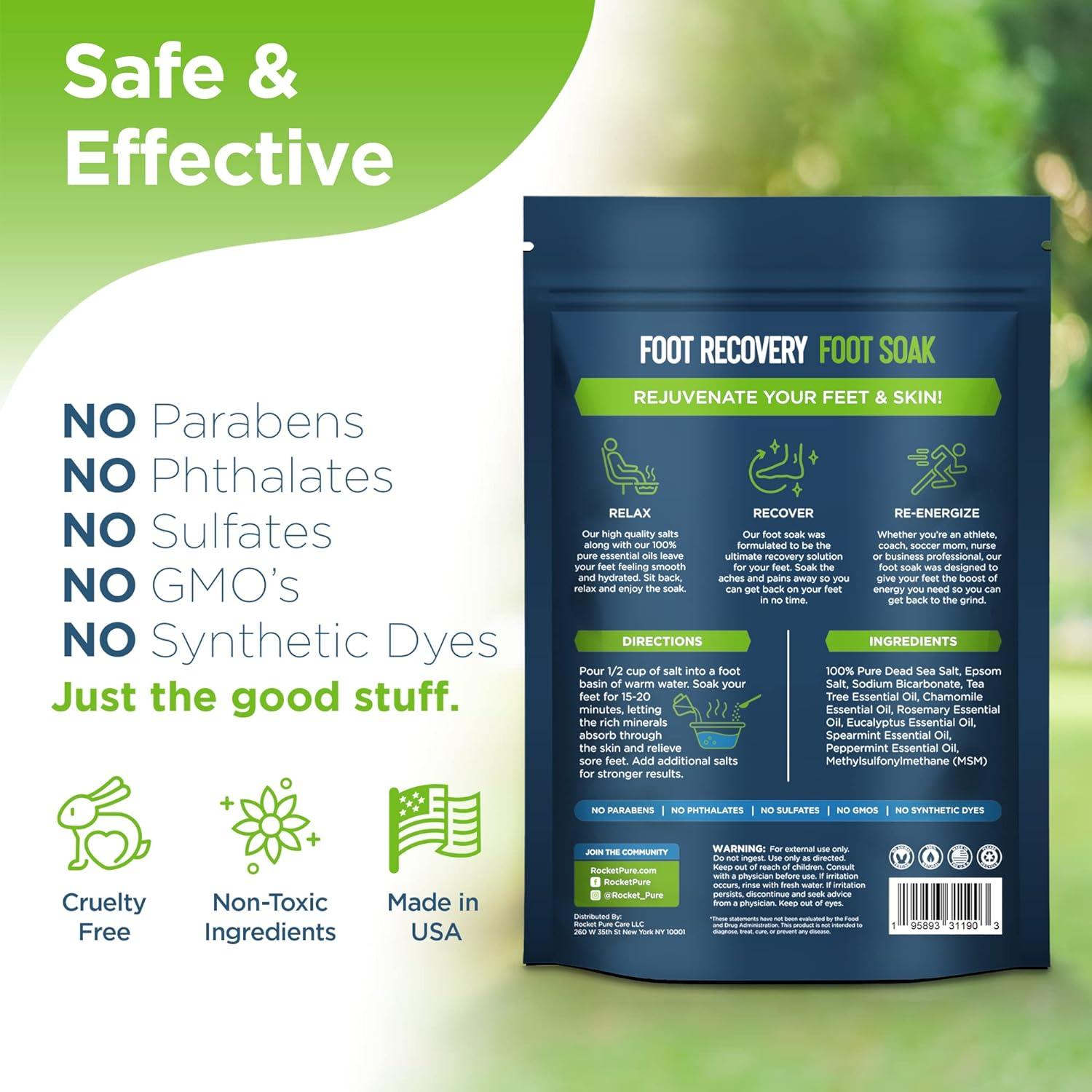 Tea Tree Foot Soak Salts for Foot Recovery - Epsom Salt Bath Soak for ...