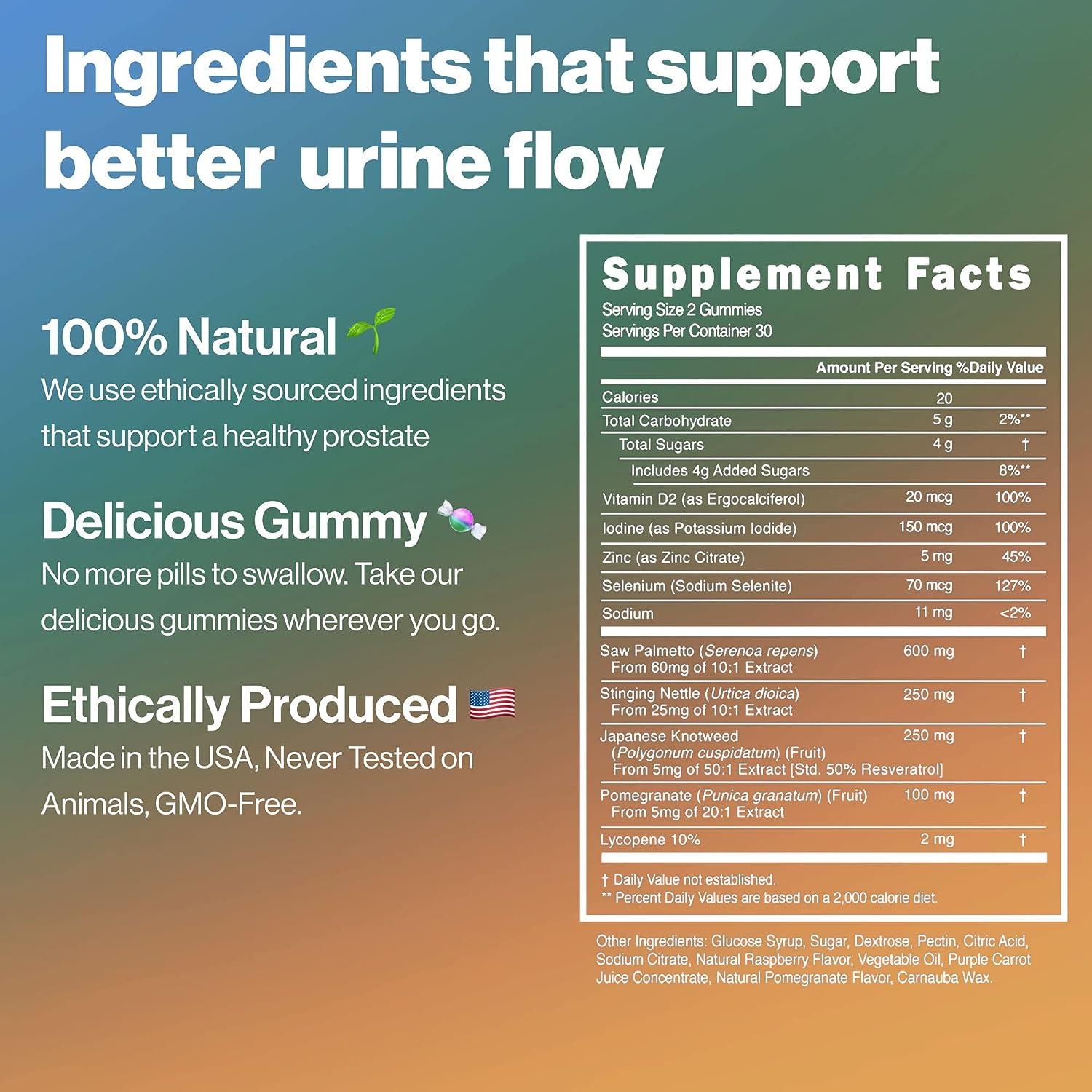 Prostate Shield Gummies - Men's Prostate Health Supplement with Saw ...