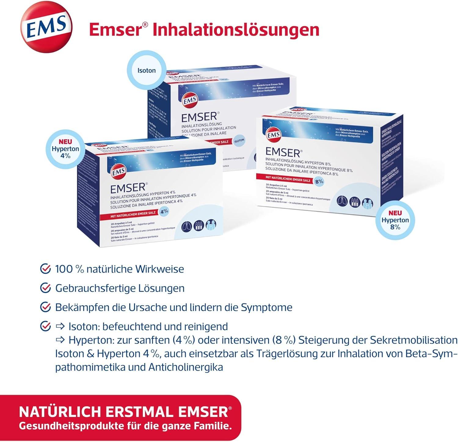 Emser Inhalation Solution Hyperton 8% - Natural Salt for Cystic ...