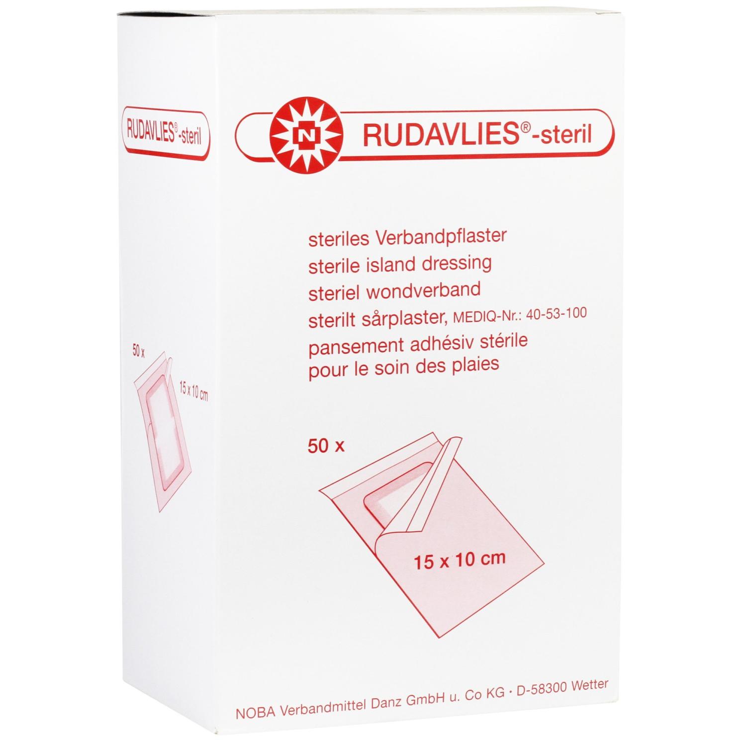 Noba Rudavlies Sterile Dressing Plaster - 15x10cm 50 Pieces | Wound ...