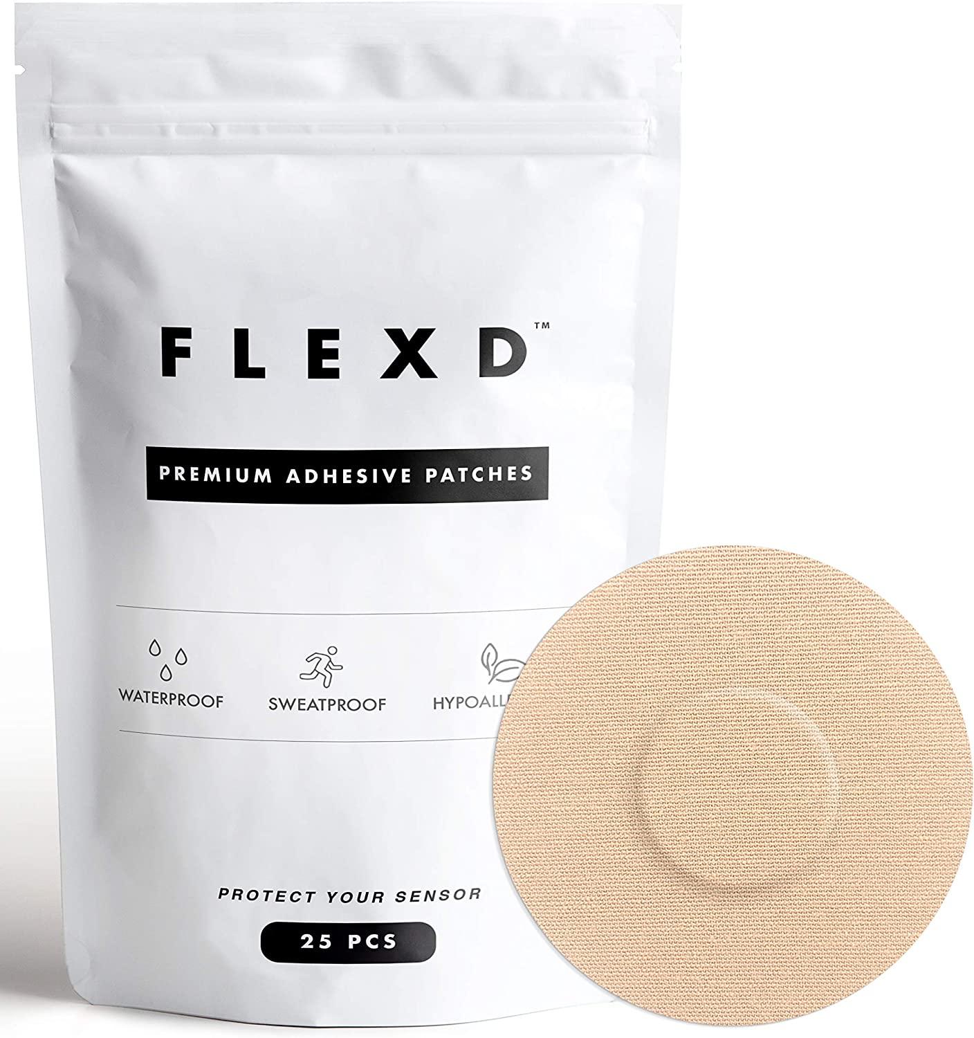 Flexd Libre Adhesive Patches (25-Pack) - Waterproof CGM Protection Tape ...
