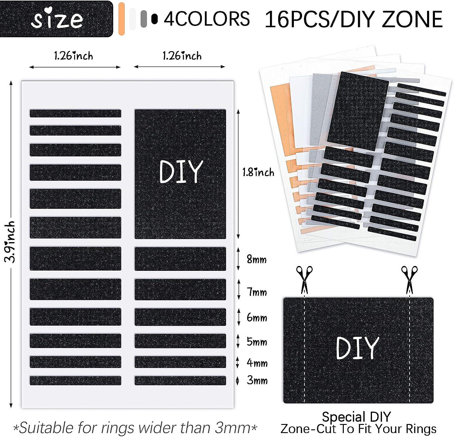 Invisible Ring Size Adjuster & Plastic Ring Guard Set - 16 Sheets, 4 ...
