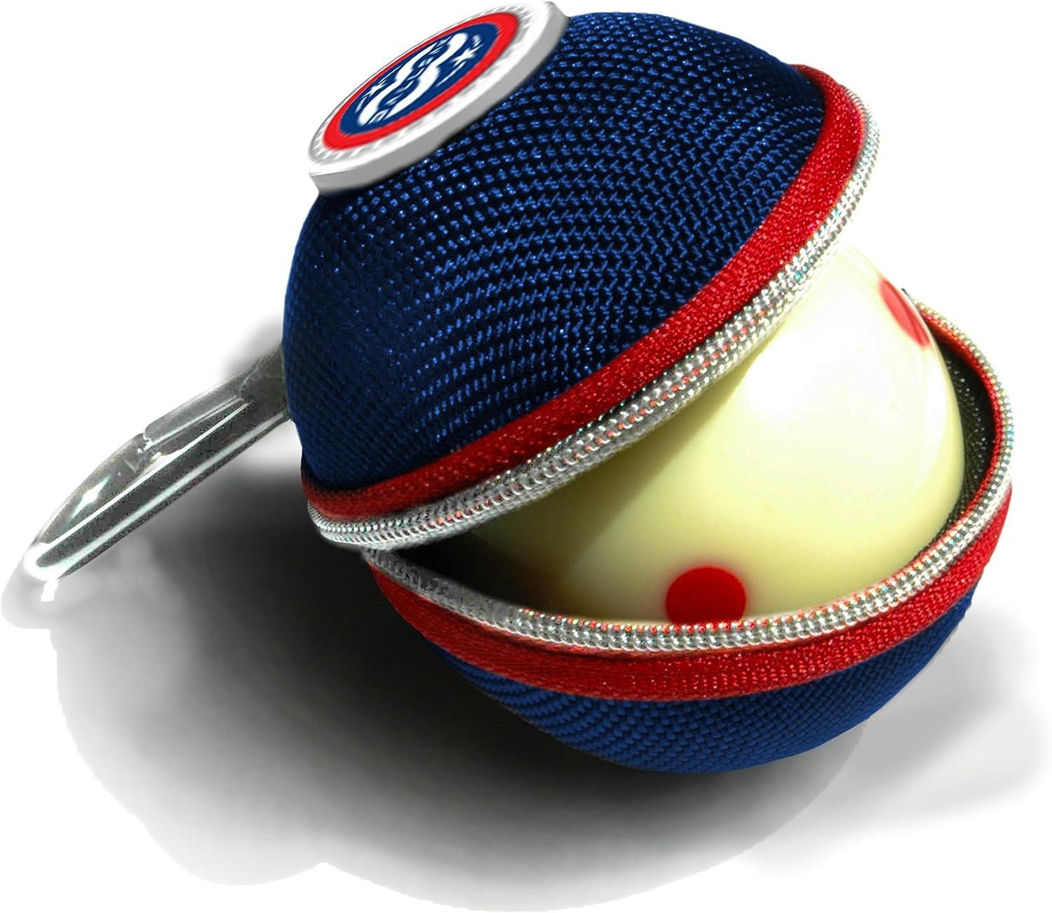 Ballsak Sport Red/White/Blue Clip-on Cue Ball Case - Attach Cue Balls ...