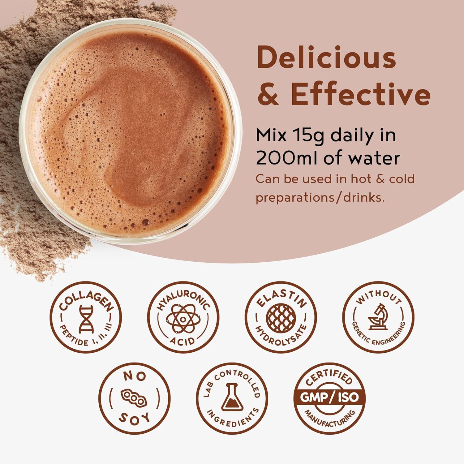 Alpha Foods Chocolate Collagen Powder with Hyaluronic Acid 450g - Amino ...