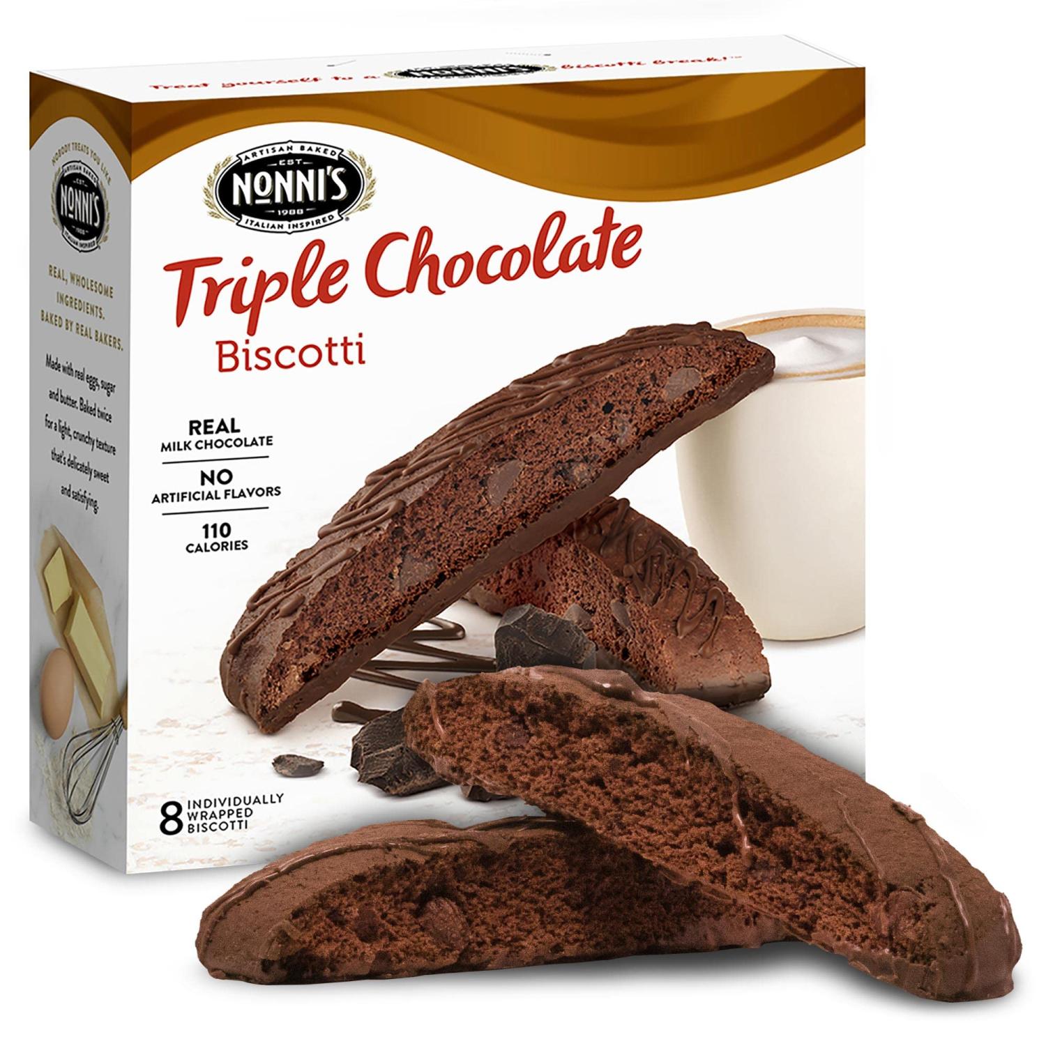 Nonni's Triple Chocolate Biscotti Italian Cookies - Triple Chocolate ...