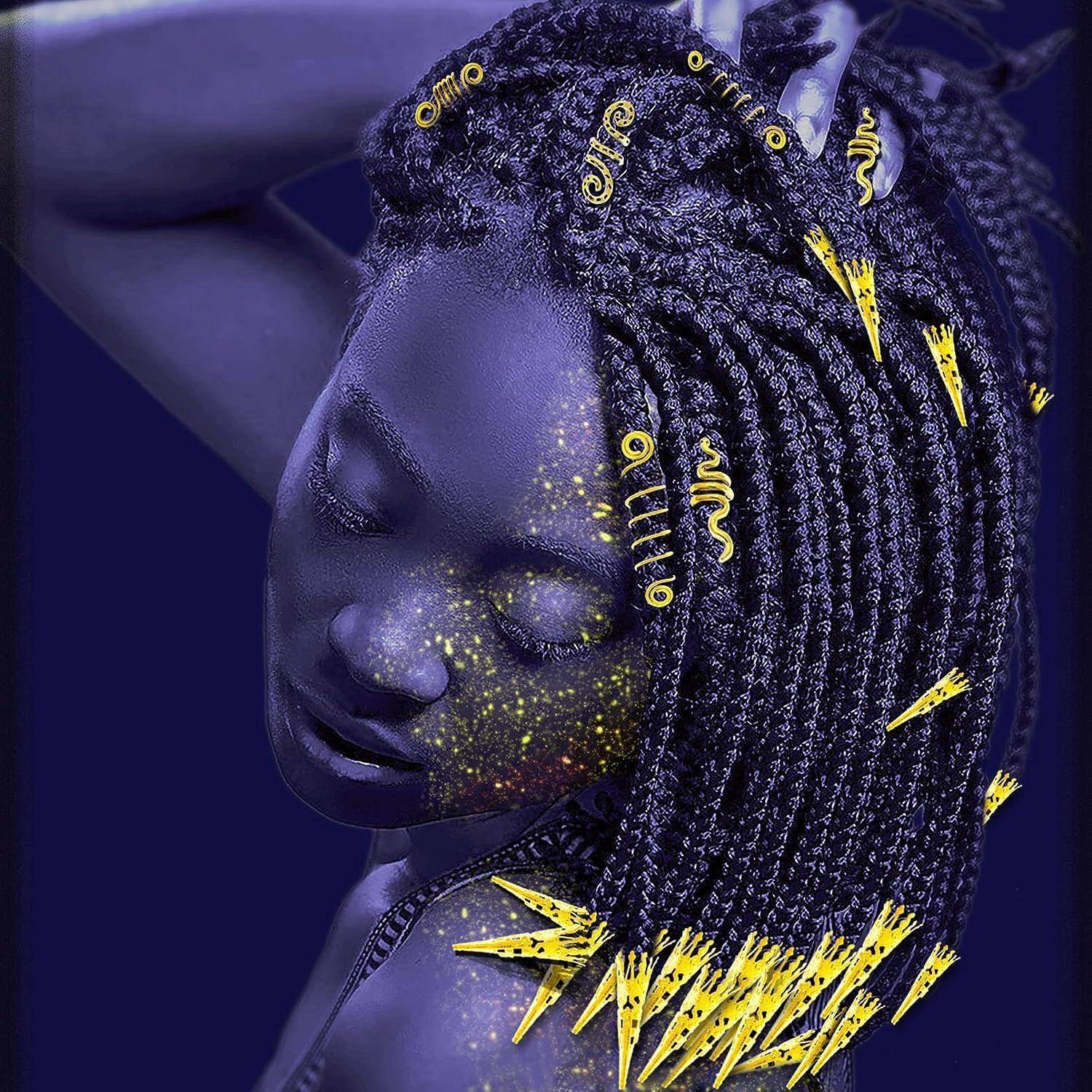 130-Piece Gold Locs Hair Jewelry Kit for Women - Dreadlocks Accessories ...