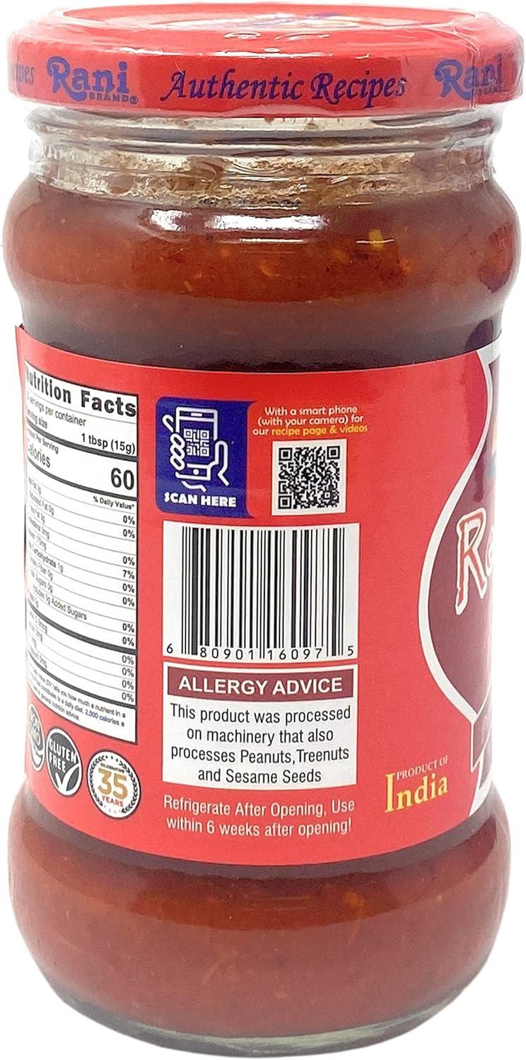 Rani Red Chilli Cooking Paste 10.58oz (300g) Glass Jar - Vegan, Gluten ...