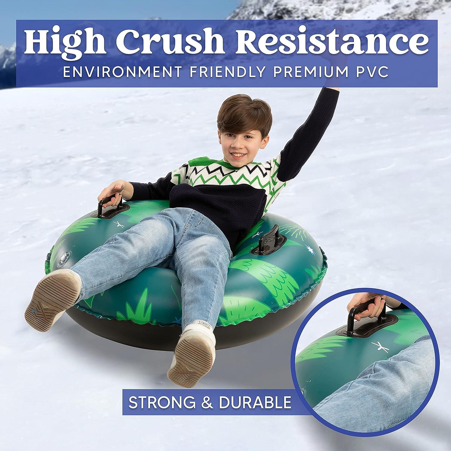 JOYIN Inflatable Snow Tubes 47 & 37 (2 Packs) - Heavy-Duty Sledding ...