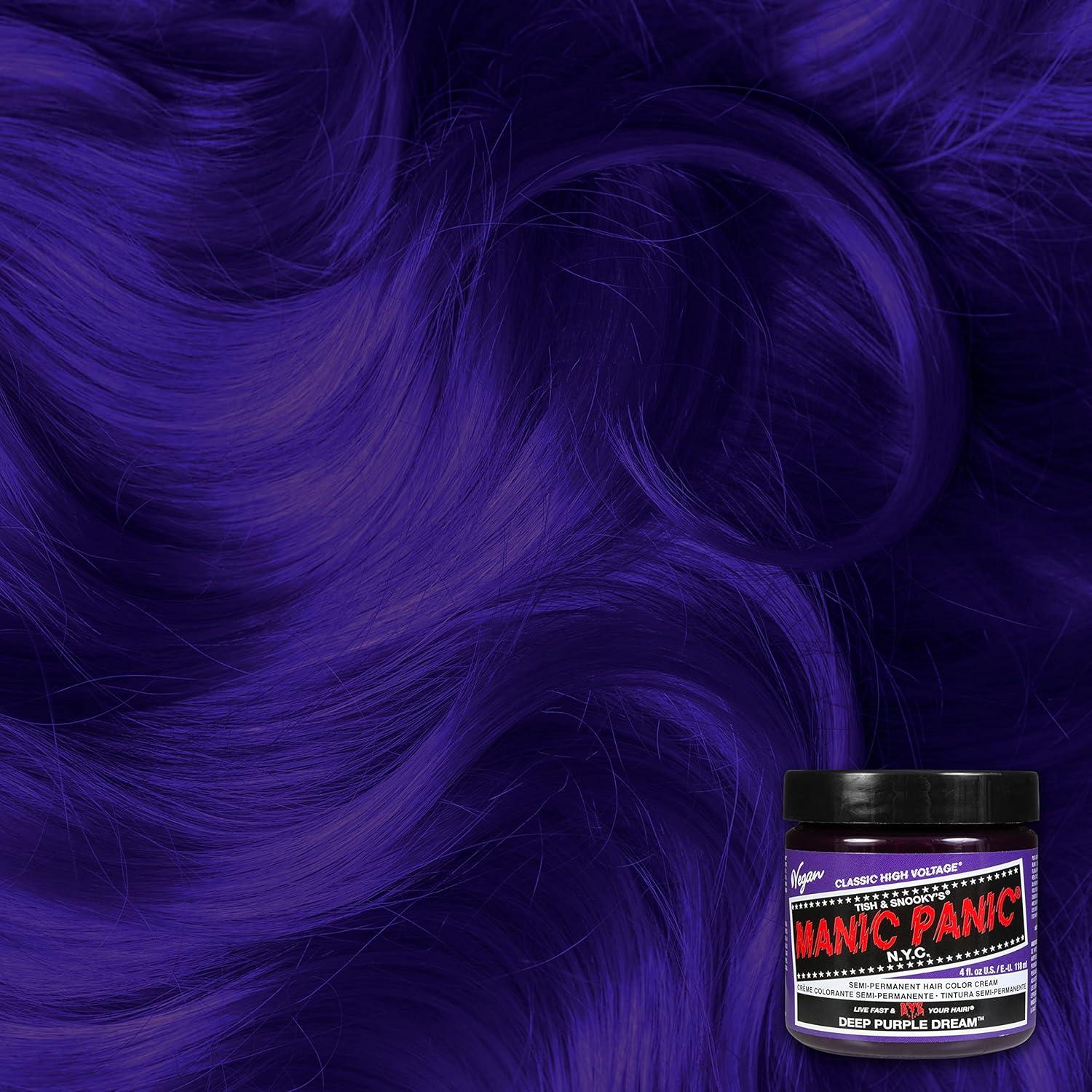 Manic Panic Deep Purple Dream Hair Dye - Vegan Cruelty-Free Semi ...