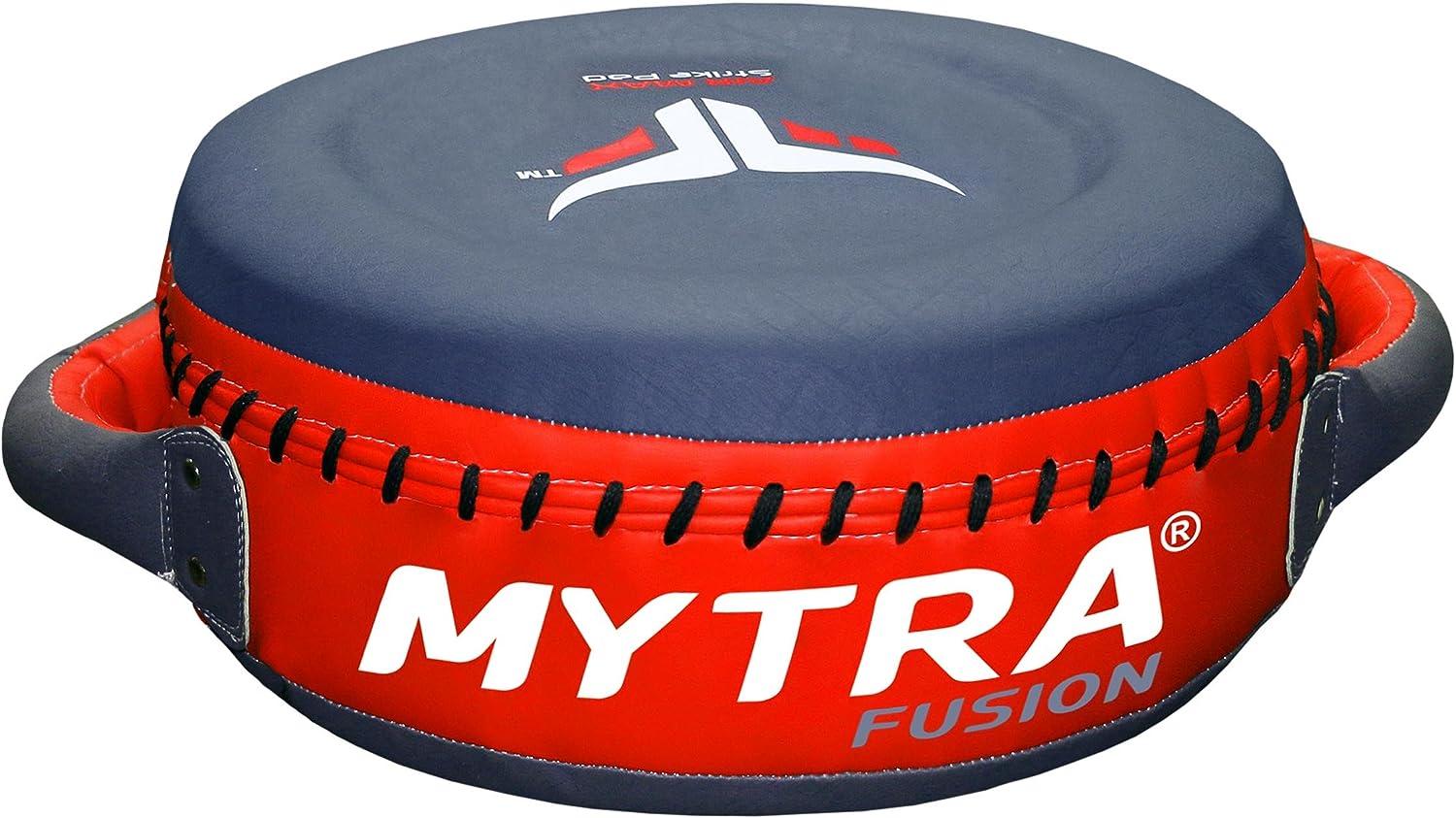Mytra Fusion Real Leather Boxing Round Pad - Gray/Red Standard | Buy ...