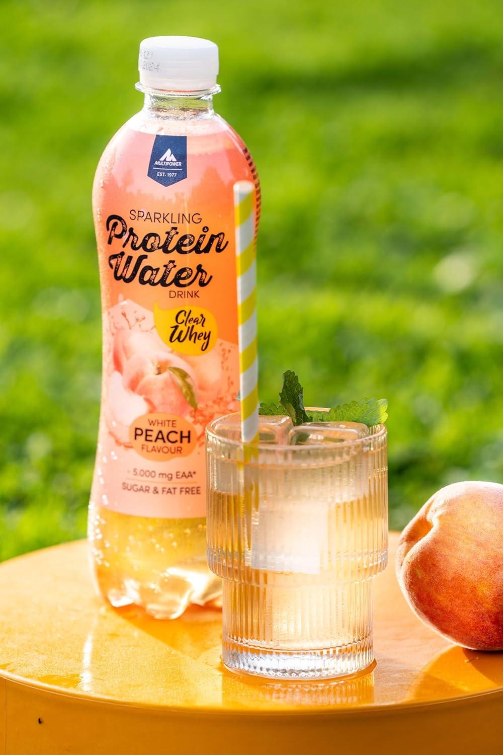 Multipower Sparkling Protein Water - White Peach Flavor | EAA Enriched ...