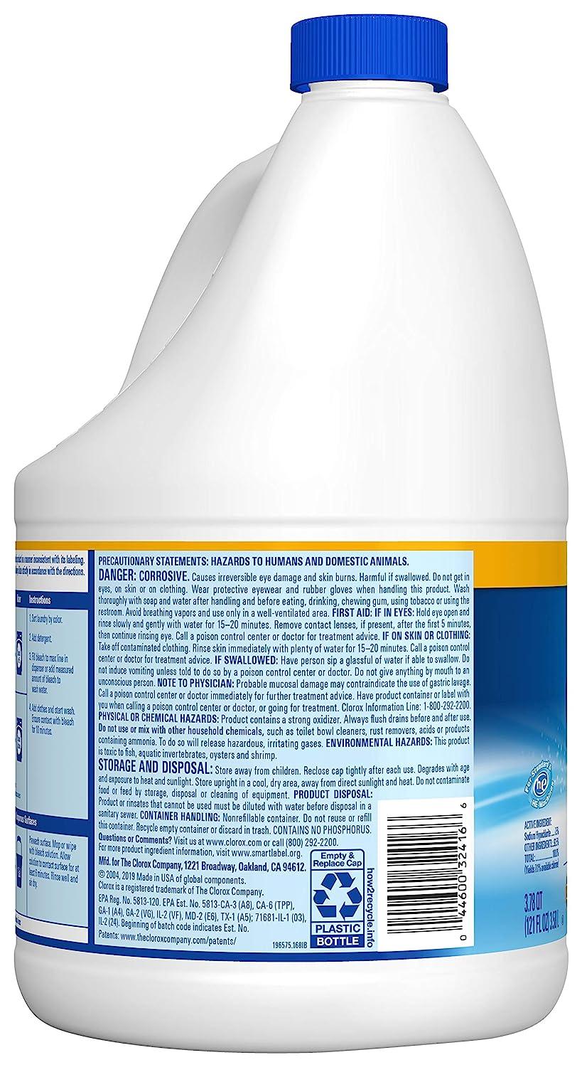 clorox performance bleach label