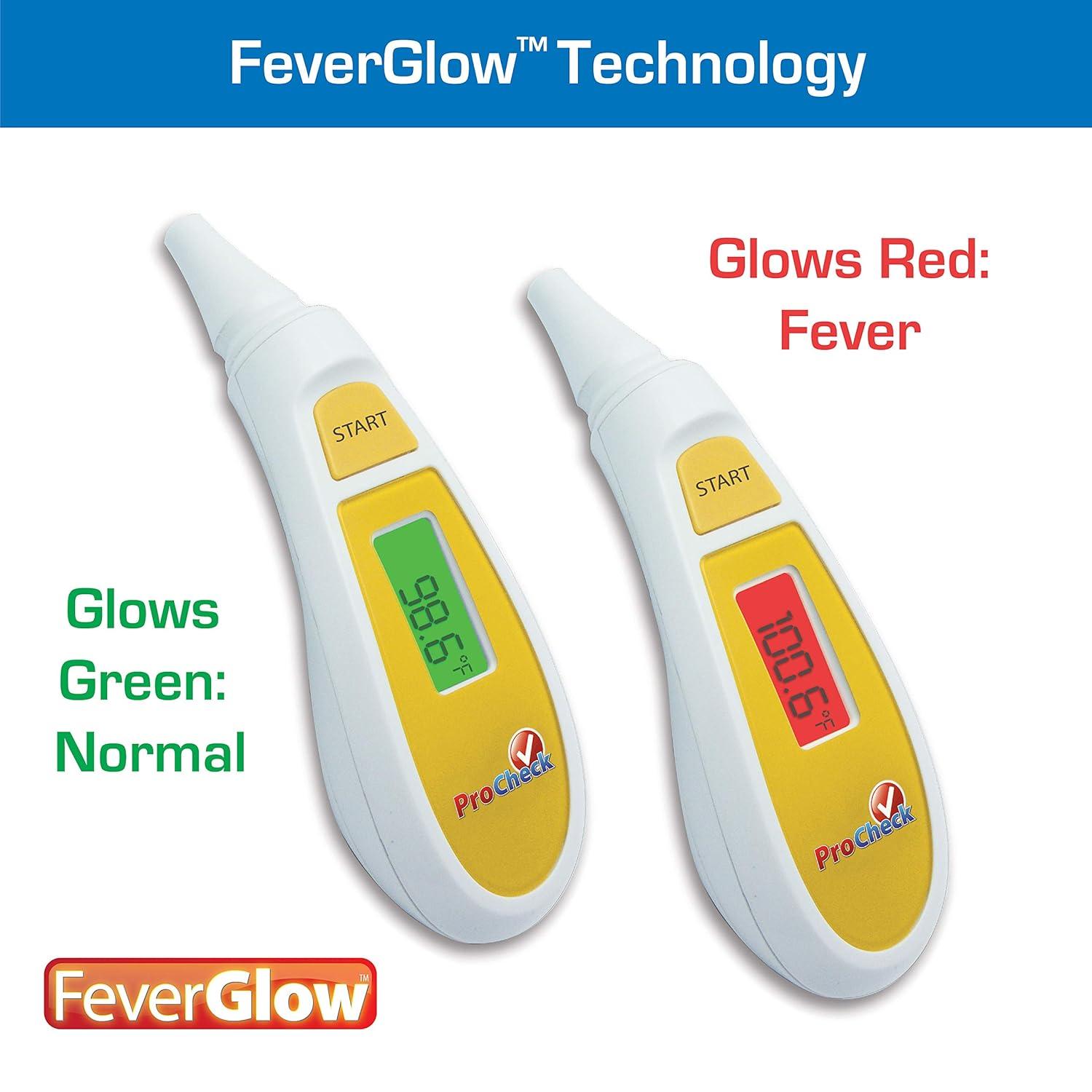 Instant Ear Thermometer with Glowing Fever Indicator | Accurate & Fast ...