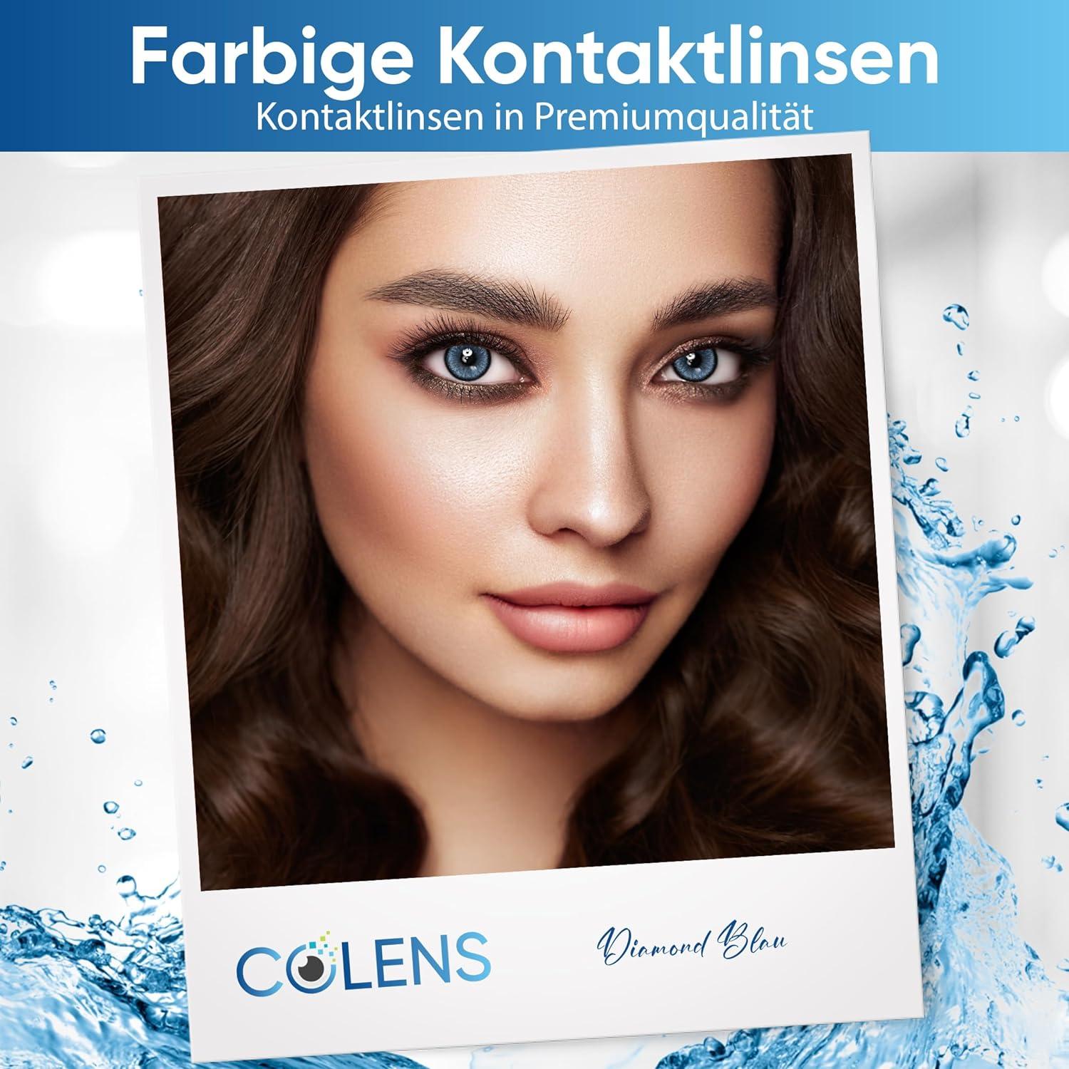 Colens Diamond Blue Contact Lenses - Annual Colored Lenses with High ...