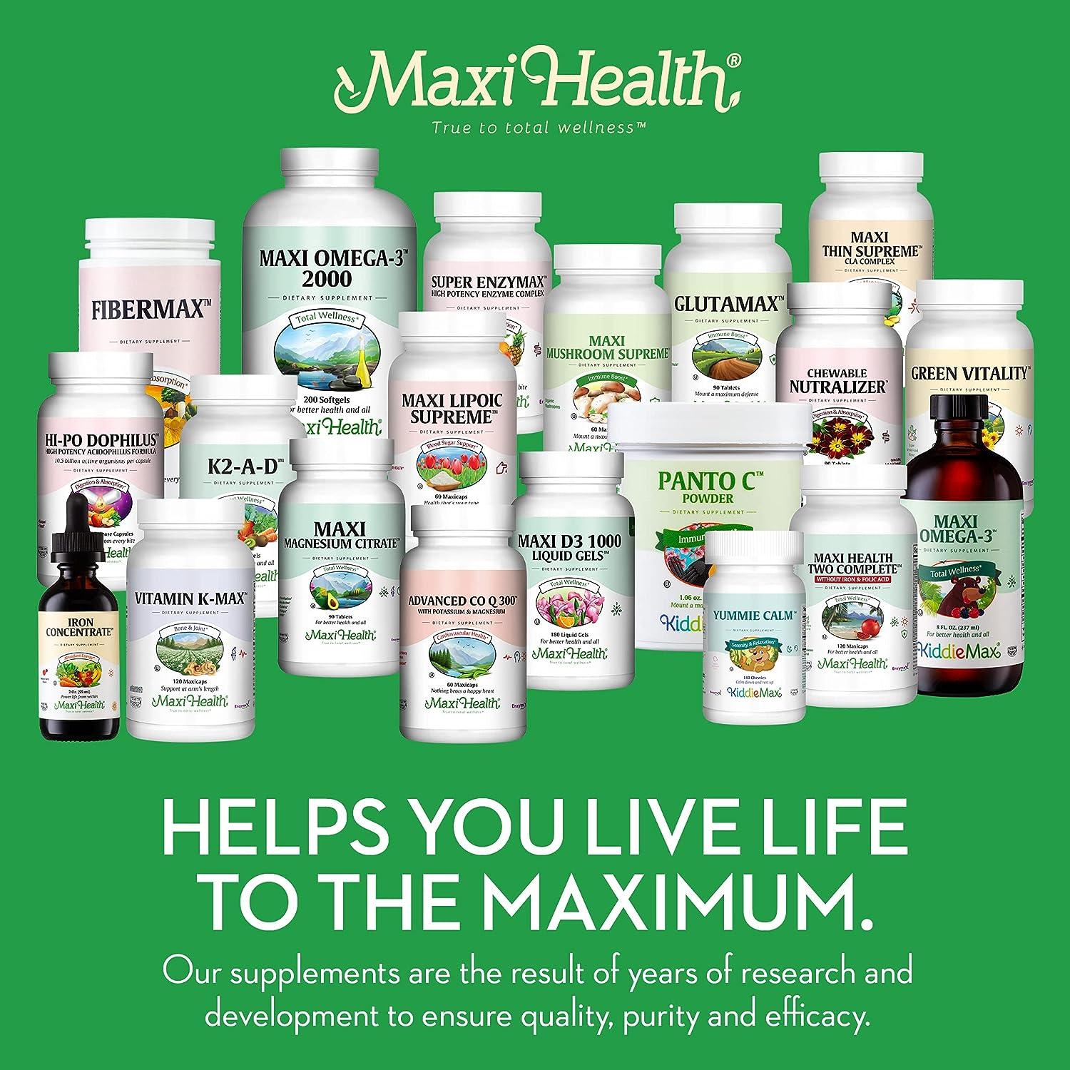 Maxi Health Cal-Max Calcium Citrate with Vitamin D3 and Magnesium for ...