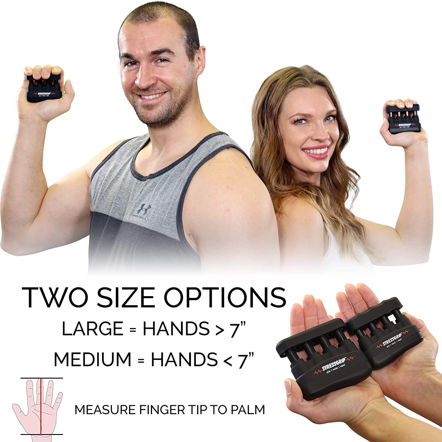StressGrip Large: Hand Exerciser & Stress Relief Device for Adults ...