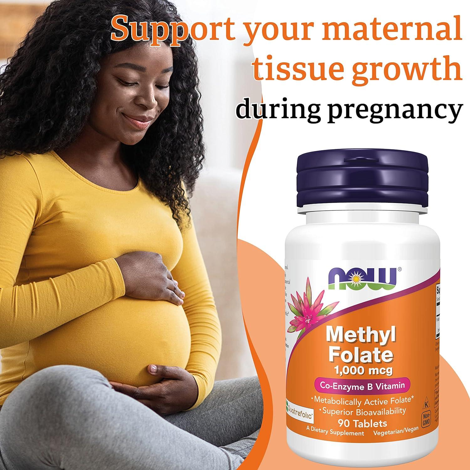 u201cNow Foods Methyl Folate 1000mcg 90 Vegan Tablets | Lab-Tested ...