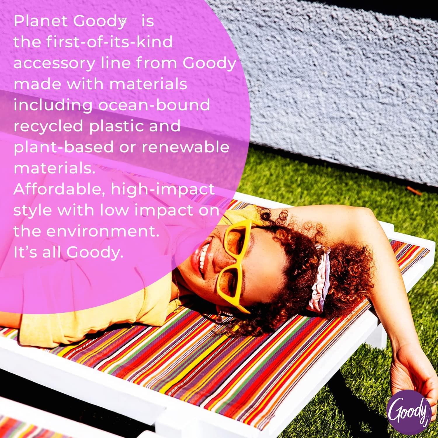 Goody Sustainable Heritage Claw Clips - Medium, Extra Strong - Bright Colors (Blue, White, Mint ...