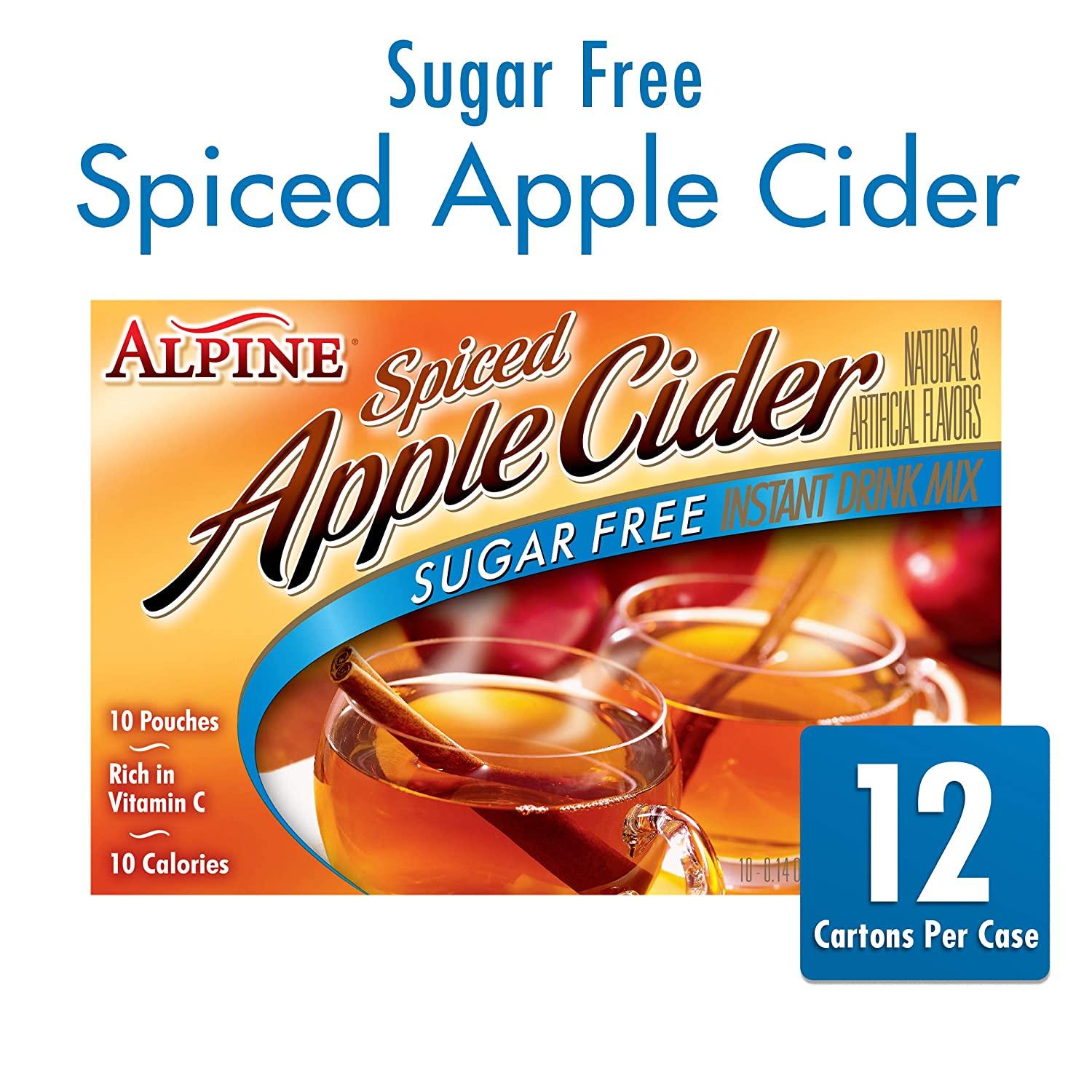 Alpine Sugar Free Spiced Apple Cider Instant Drink Mix - 1.4 oz Pouches ...