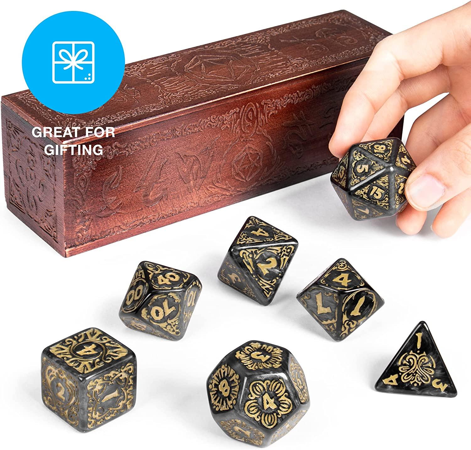 Wiz Dice Titan: Polyhedral Large Dice Set for RPG Games - Includes ...