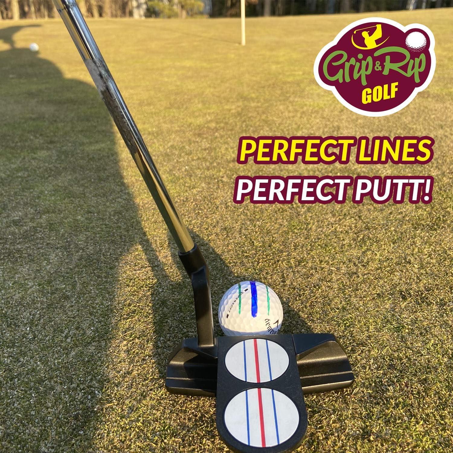 Triple Track Golf Ball Marker Set with 5 Colored Markers and Pouch ...