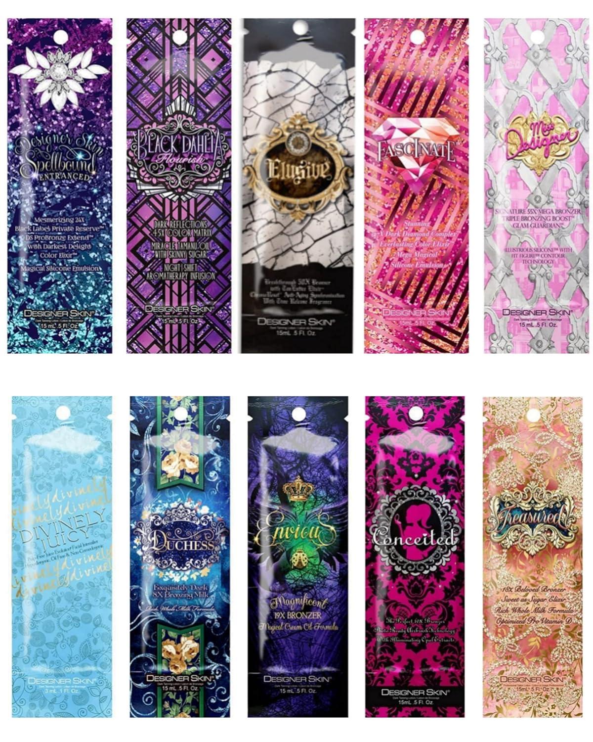 Designer Skin Tanning Lotion Packets Assortment - 10 Samples/Packettes ...