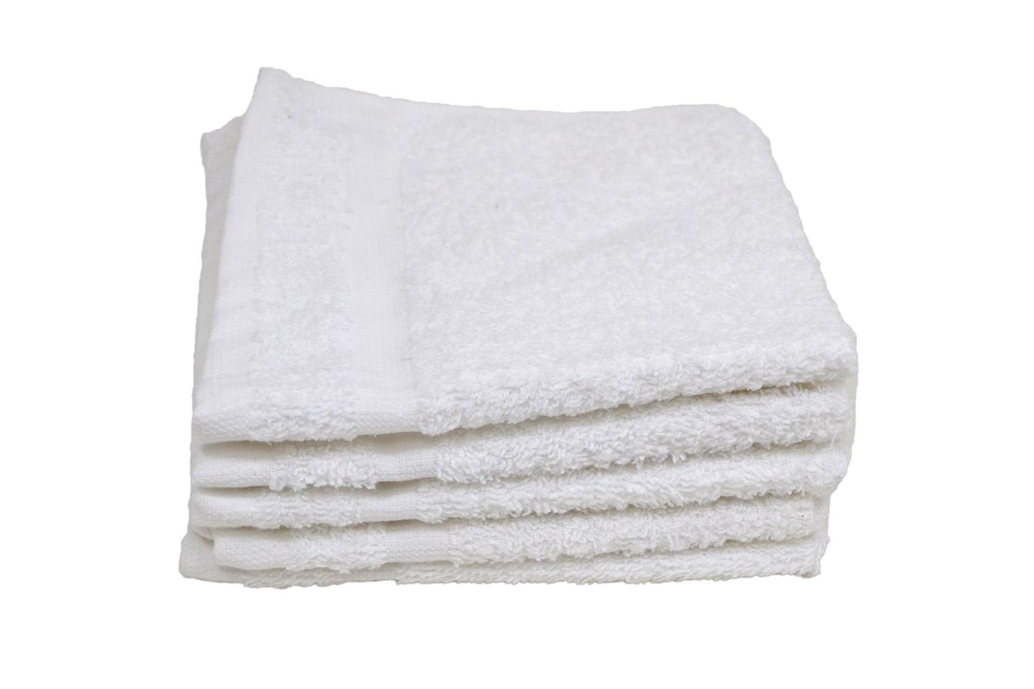 Hotel Basics AX03100 Wash Cloth 12x12 White Pack of 12 - 1.00 lb Poly ...