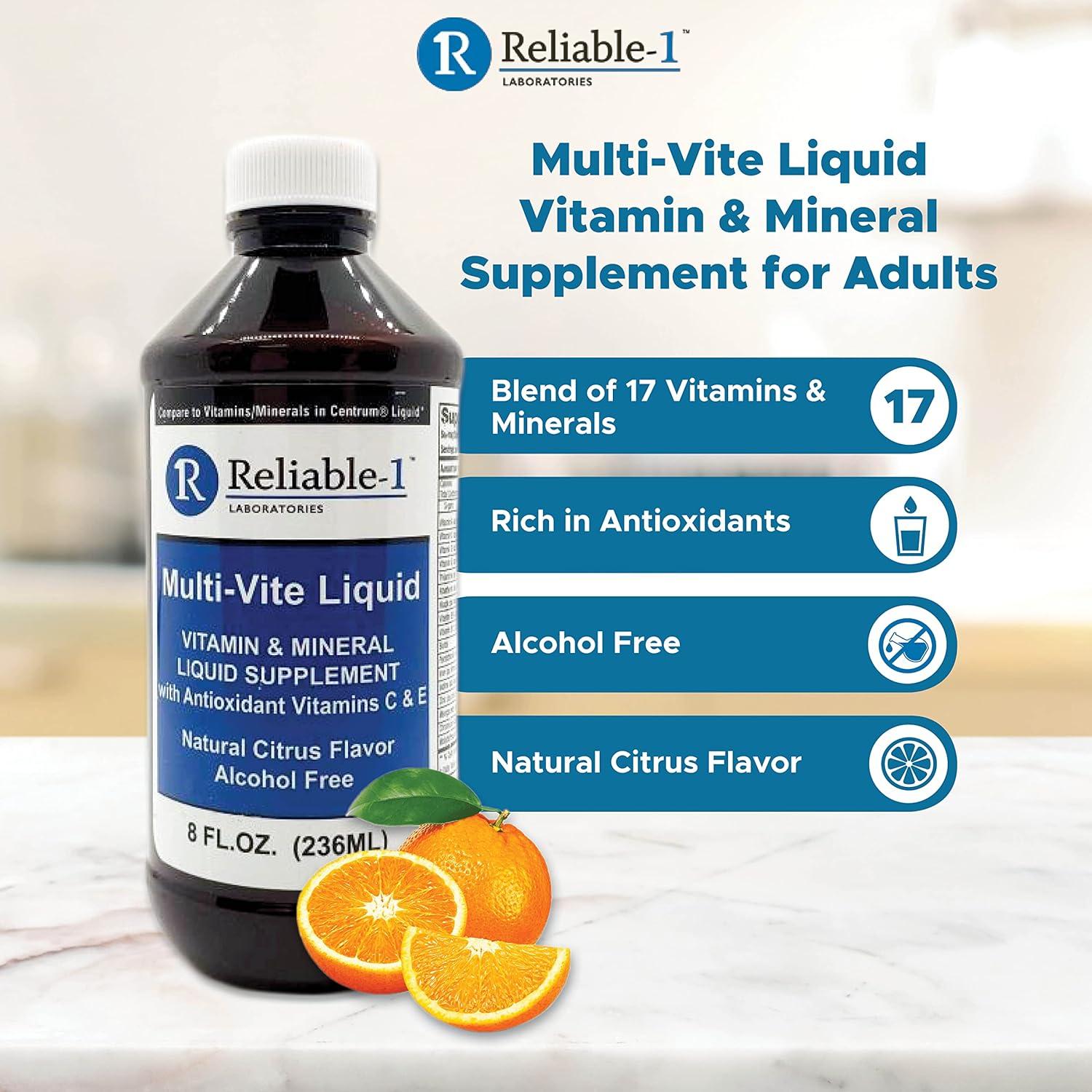 Reliable-1 Laboratories Multi-Vite Liquid Multivitamin for Adults ...