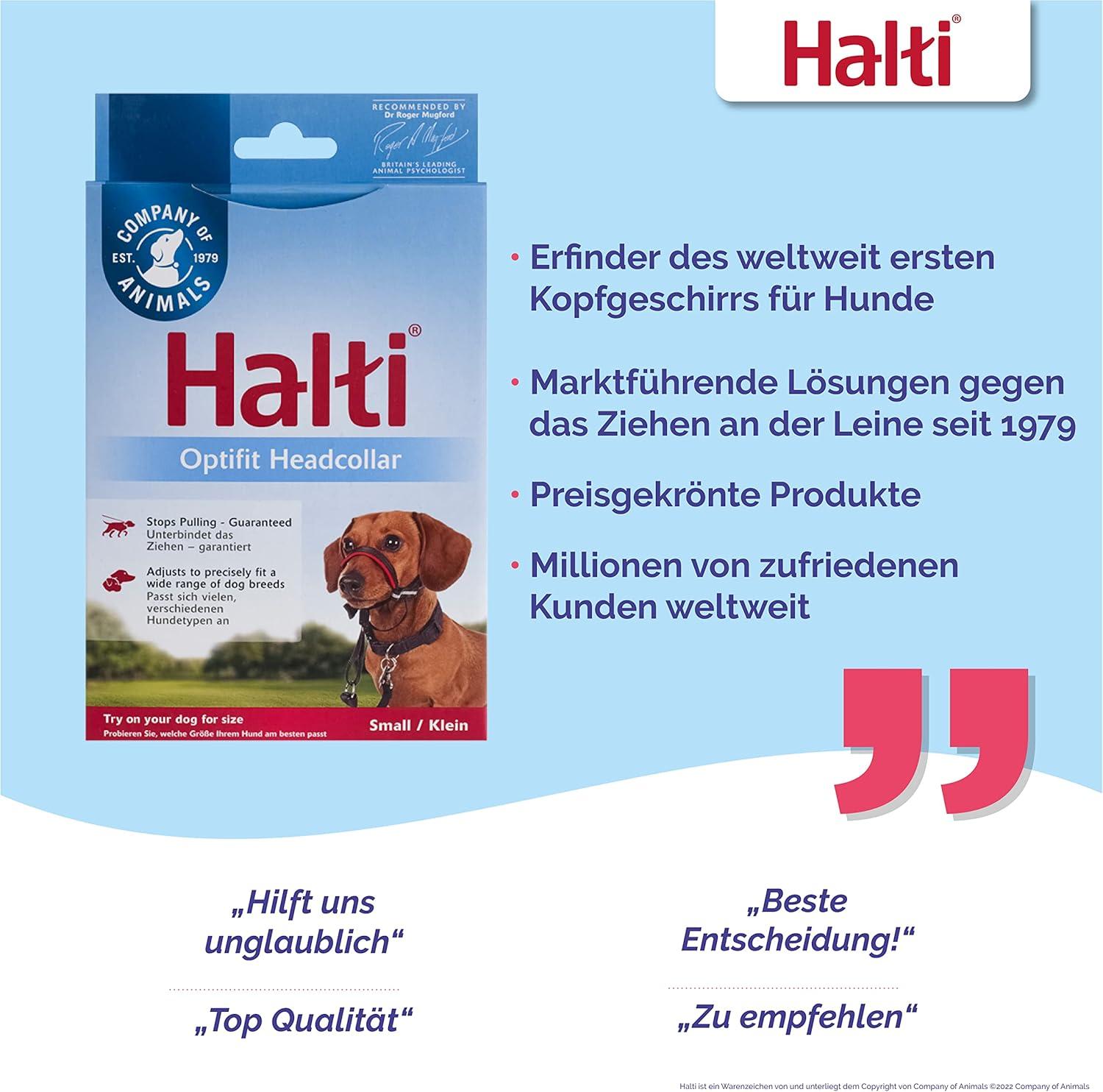 Halti Optifit Head Collar for Small Dogs - No Pull Leash Solution ...