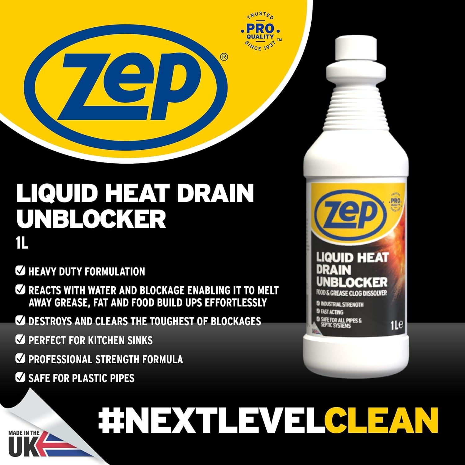 Zep Commercial Unblocker Heat Drain Liquid | Buy Now with Express ...