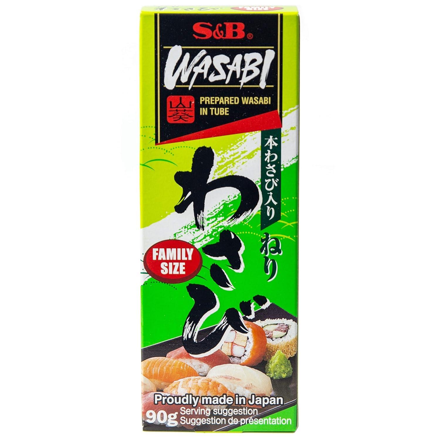 S&B Wasabi Paste - Authentic Japanese 90g Tube | Perfect for Seasoning ...