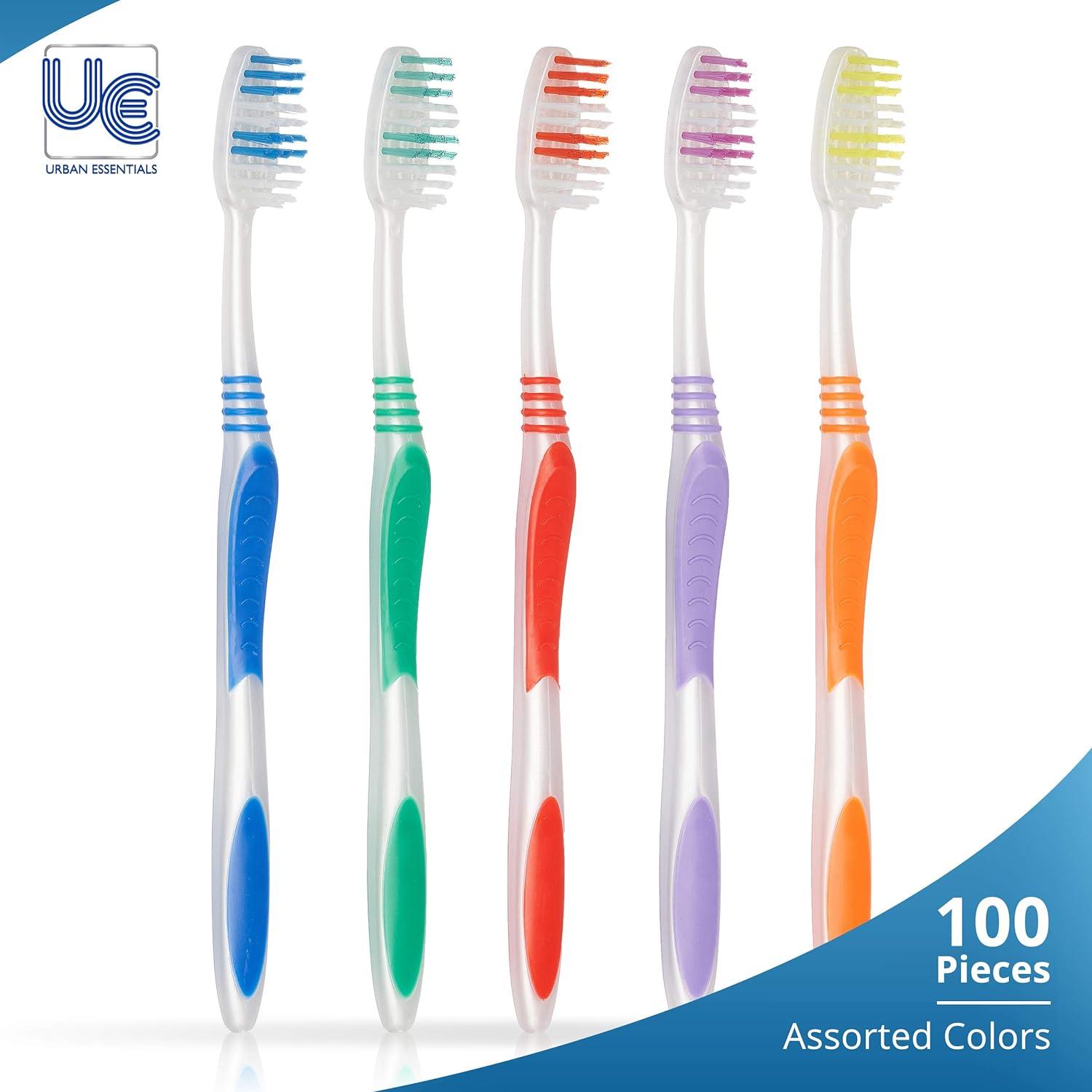 Urban Essentials Bulk Toothbrush Pack - 100 Individually Wrapped ...